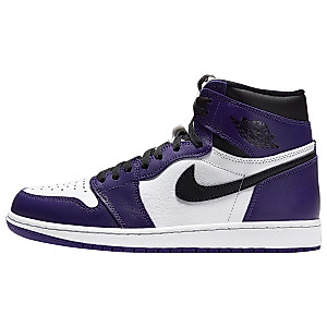 AIR JORDAN Nike Men's 1 Retro High OG Court Purple 2.0", Court Purple/White/Black, 8.5