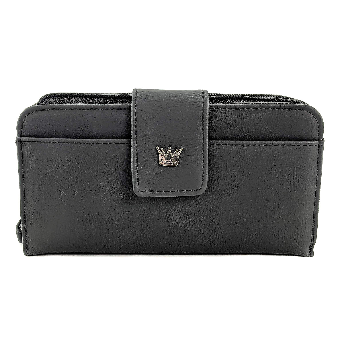 Purse King The Essence Everyday Essential Wallet, Womens Wallet, Womens Clutch, Faux Leather Wallet, Leather Clutch, RFID Blocking Wallet, Organizer (Black)