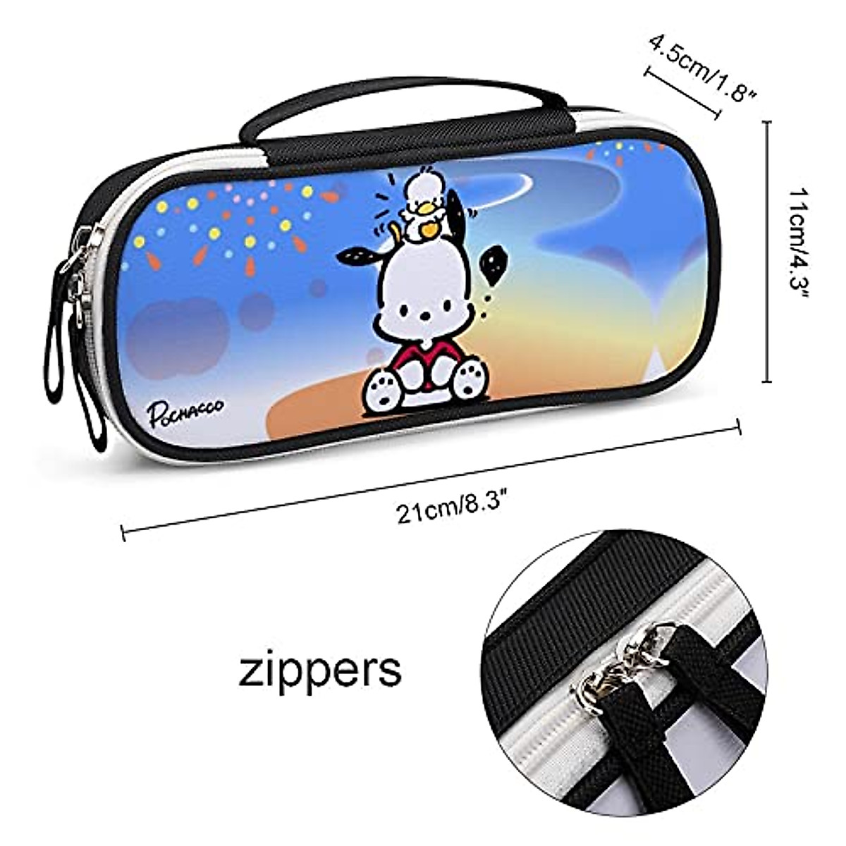 Poch-ac-co Portable pencil bag cosmetic bag large pencil case Makeup brush storage for travel