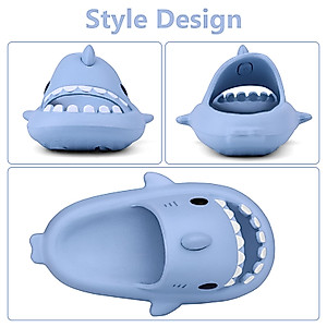 LAKIGE Kids Shark Cloud Slides | Toddler Boys Girls Shower Slippers | Youth Cute Cartoon Fish Flip Flops | Baby Beach Pool Home Sandals | Quick Dry Non-Slip