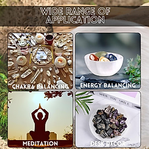 Soul Sticks Selenite Crystal Bowls for Smudging, Healing, Recharging Crystals | Pure Selenite Smudge Bowl & Crystal Charging Station Ethically Sourced in Morocco (3 Inch)