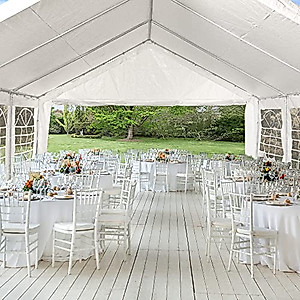 YITAHOME 20x40 ft Outdoor Heavy Duty Party Tent Wedding Event Shelters Upgraded Galvanized Canopy with Large White Roof, Removable Sidewalls & 4 Storage Bags