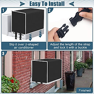 U Shaped Air Conditioner Cover for Midea, Windspeed Outdoor Window Air Conditioner Cover Suitable for Midea U Shaped 8000/10000/120000 BTU Air Conditioner Waterproof and Windproof AC Unit Cover