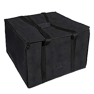 Insulated Pizza Carrier Bag for Food delivery -Foldable Heavy Duty Food Warmer Grocery Bag for Camping Catering Restaurants (20X20X14)