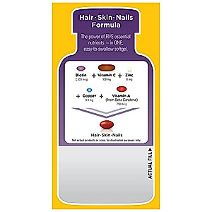 Nature Made Hair Skin and Nails with Biotin 2500 mcg, Dietary Supplement For Healthy Hair Skin and Nails Support, 120 Softgels, 120 Day Supply