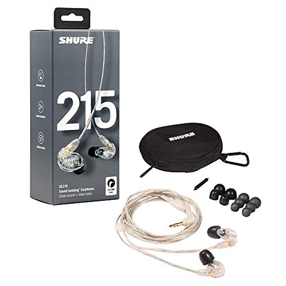 Shure PSM300 P3TRA215TWP Pro Wireless in-Ear Personal Monitor System with SE215-CL Earphones - Twinpack