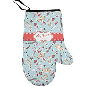 Personalized Nurse Right Oven Mitt & Pot Holder Set w/Name or Text