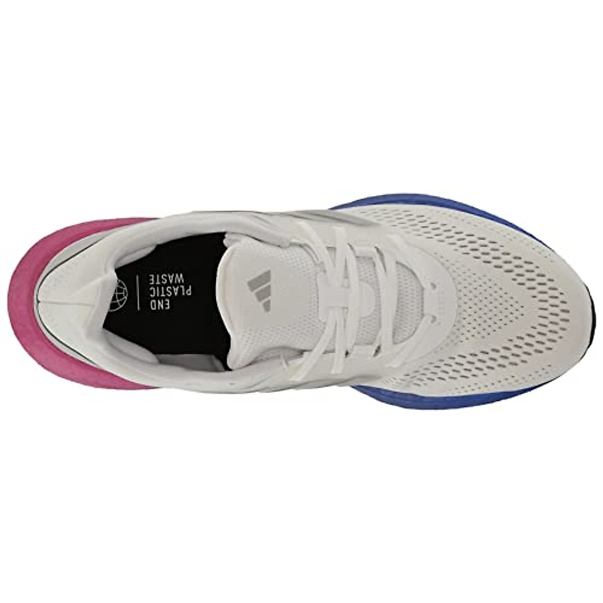 adidas Men's Pureboost 22 Running Shoe, White/Grey/Lucid Blue, 9.5