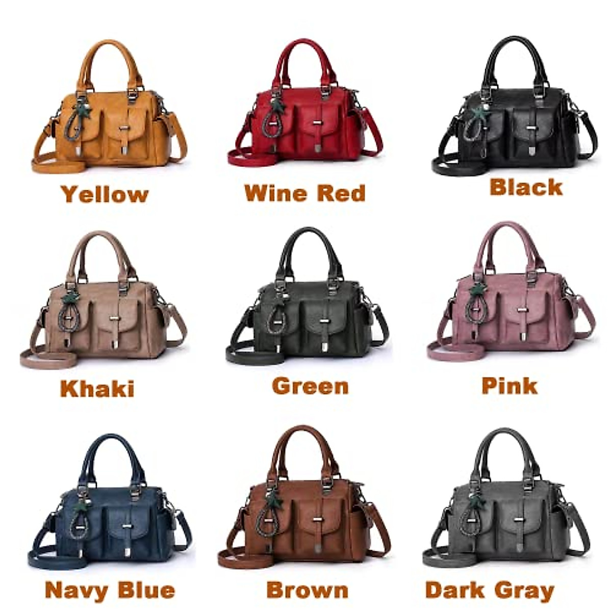 WENICER Shoulder Bags for Women PU Leather Purses and Handbags Hobo Bags Ladies Tote Bag Top Handle Crossbody Bags (Navy Blue)