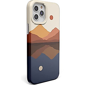 Casely iPhone 12/12 Pro Case | Opposites Attract | Day & Night Colorblock Mountain Case