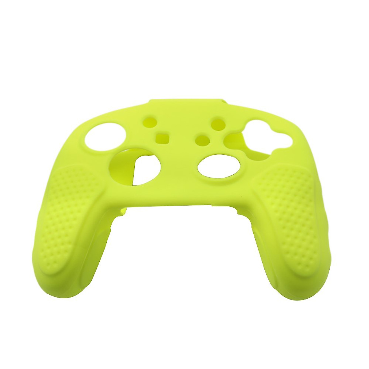 CHINFAI Silicone Case Grip for Nintendo Switch Pro Controller with 4 Pair/8 Pcs Thumbstick Caps, (Yellow)