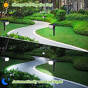 Sucolite 6-Pack Solar Spot Lights Outdoor, 59 LED Solar Lights Outdoor Waterproof, Outdoor Solar Lights for Yard with 3 Lighting Modes, Solar Landscape Spotlights for Garden Pathway Driveway Walkway