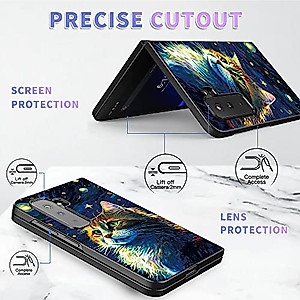 RYUITHDJP for Microsoft Surface Duo 2 Case 8.3" Cat Design for Microsoft Surface Duo 2 Phone Case Stylish Shockproof Cover