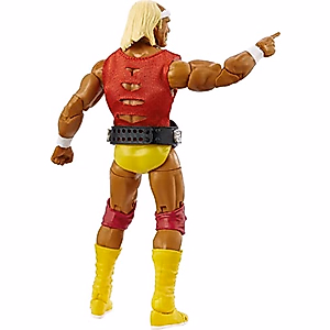 Mattel WWE Ultimate Edition Action Figure & Accessories Set, Hulk Hogan 6-inch Collectible with 30 Articulation Points, Swappable Pieces & Entrance Gear