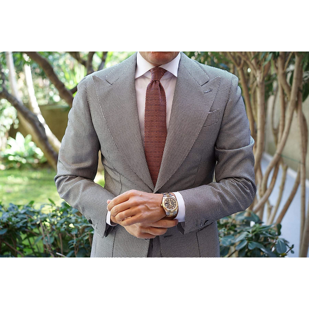 Marrakesh Knitted Tie Orange Marrakesh Knitted Tie