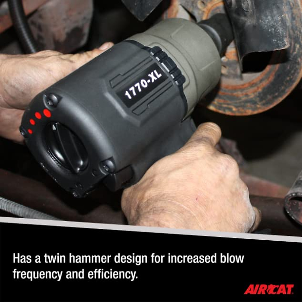AIRCAT Pneumatic Tools 1770-XL 3/4 Inch Composite Impact Wrench 1600 ft-lbs