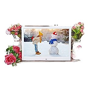 Family 15 Inch Screen LED Backlight HD 1280 * 800 Digital Photo Frame Electronic Album Picture Music Movie Full Function Good Gift (Color : White32GB, Size : AU Plug)
