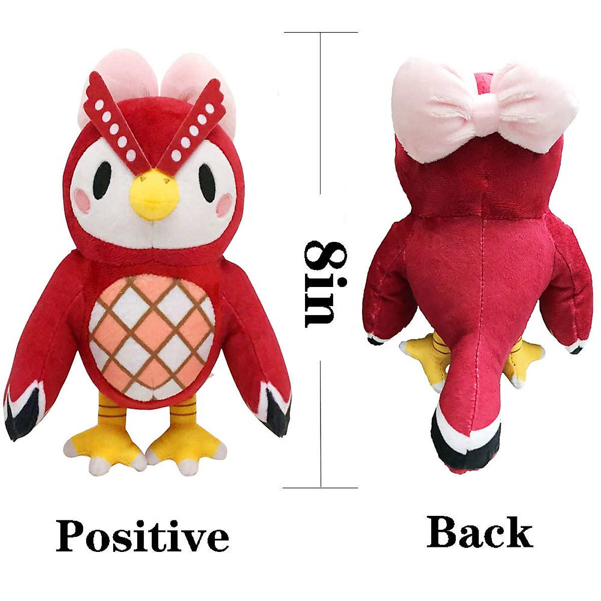 Ycixri Animal Crossing New Leaf Plush Toy Suitable for Collection, Animal Crossing: New Horizons Stuffed Owlette Doll Toy for Boy Girl Christmas Halloween Birthday Gift, 8“ (Celeste)