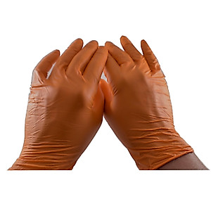 Orange Mamba Super Strong Nitrile 100 Glove Box Textured Grip (Extra Large)
