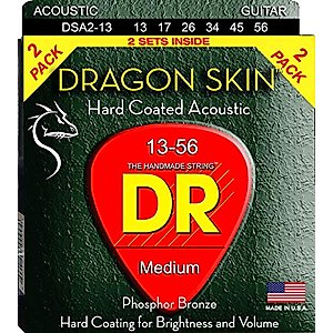 DR Strings DRAGON SKIN Acoustic Guitar Strings (DSA-2/13)