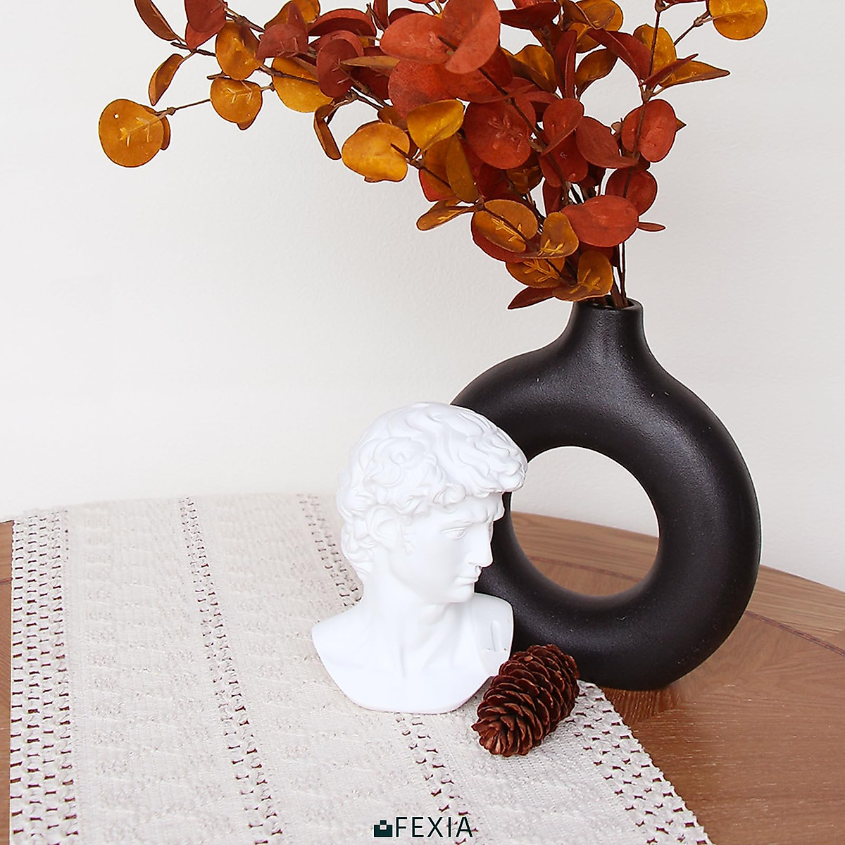 FEXIA Boho Macrame Table Runner with Tassels 72 Inches Long Cream Table Runner for Farmhouse Home Decor Table Runner for Bohemian Dining Bedroom Decor Rustic Bridal Shower (12x72 Inches)