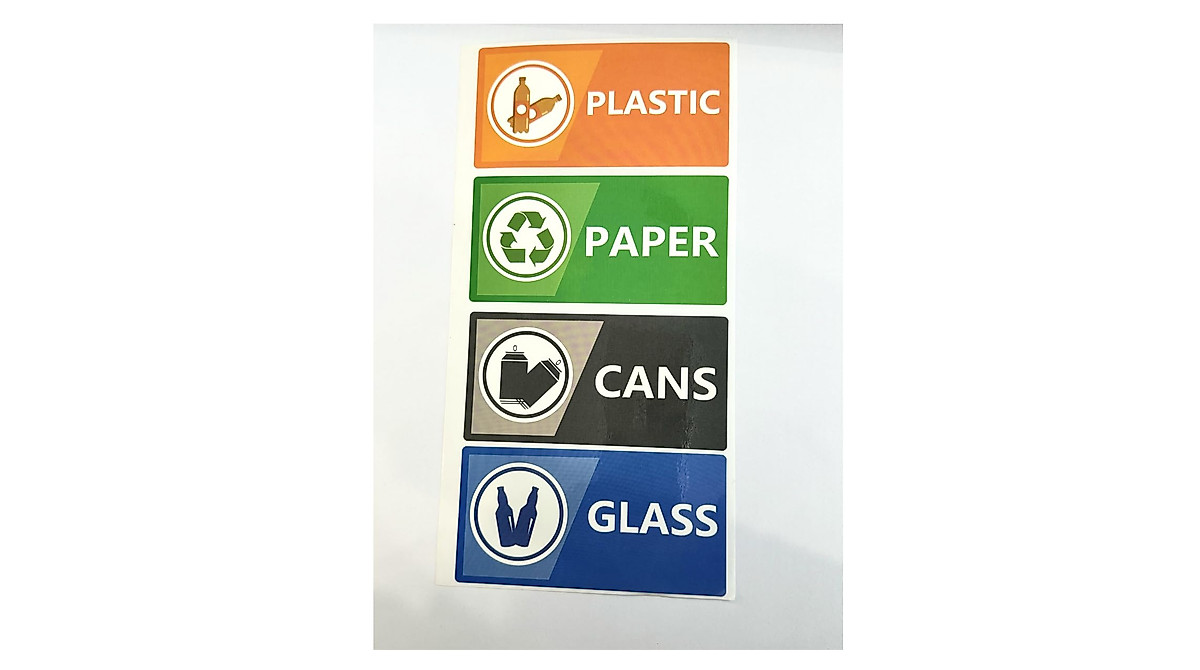 Recycle Label Decal for Trash Can - 20 Waterproof Stickers for Home ...