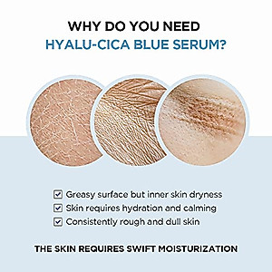 SKIN1004 Hyalu-CICA Blue Serum 1.69 fl.oz(50ml) | 5 Layer Hyaluronic Acid Cica Niacinamide | Hydrating and Refreshing Multi-Care Solutions