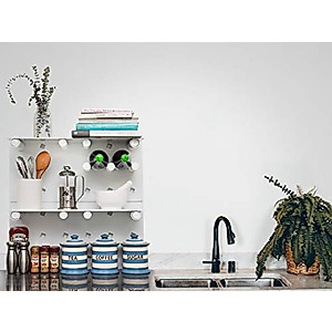 Morspace Peg Board Wall Display - Beautifully organise Your Home, Garage, Kitchen, Bedroom or Office Space with pegboard Wall décor and Organization (White)