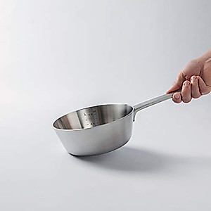 BergHOFF 3900029 Ron Conical 5-Ply Brushed Stainless Steel Saucepan, 36.5 x 21 x 9.1999999999999993 cm, Silver