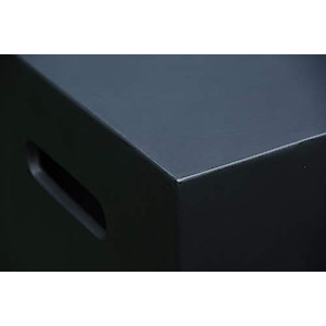 Modeno Black Propane Tank Cover Fire Pit Accessories Square 20 Inches Concrete Outdoor Side Table Fits Standard 20 Pound Propane Tank Hideaway Table