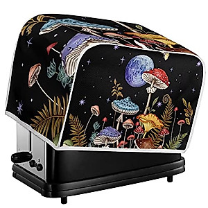 Baxinh Mushroom Moon Toaster Cover Kitchen Small Appliance Dust Covers, Star 4 Slice Bread Toaster Accessories Covers, Kitchen Microwave Oven Dust Cover Protector