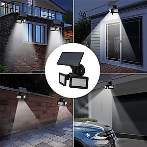 KLFJFD Solar Lights Outdoor,24 LED Solar Powered Waterproof Sconce Light Infrared Human Body Motion Sensor Wall Lamp,for Home Garden