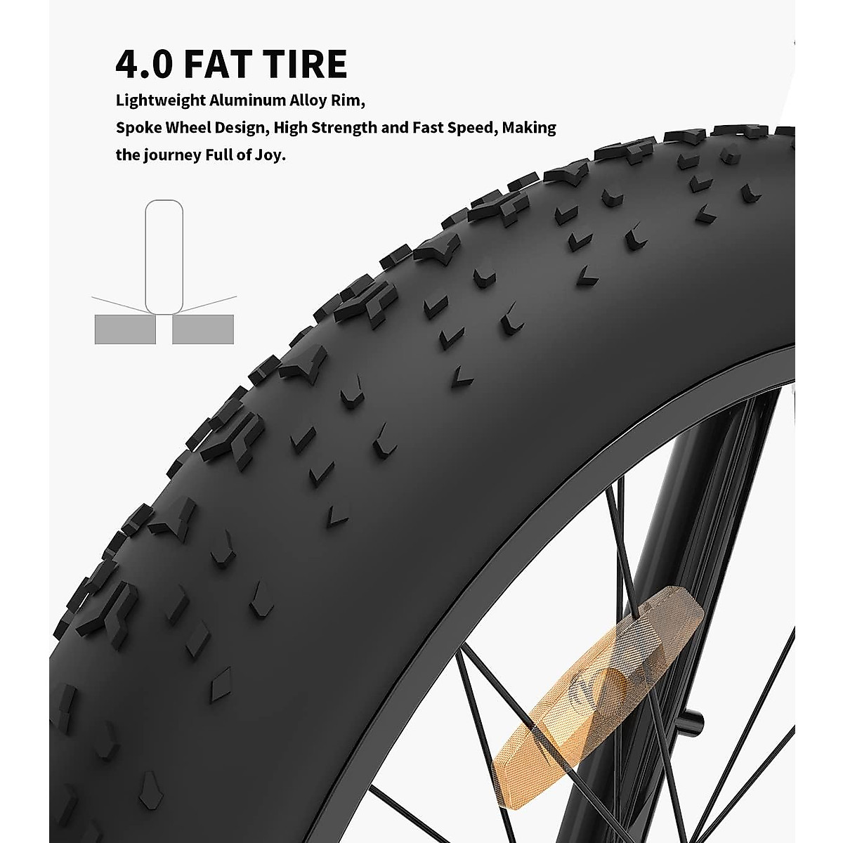 aostirmotor 750W Electric Bike for Adults 26"×4" Fat Tire Electric Bike 48V 13AH Lithium Battery Adult Electric Bicycles, 28MPH E Bike for Adults, Shimano 7 Speed Electric Mountain Bike (White)