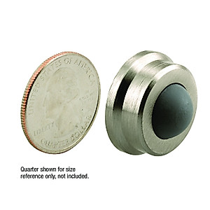 Prime-Line J 4844 Door Stop, Wall Mount, 1 In., Satin Nickel (Single Pack)