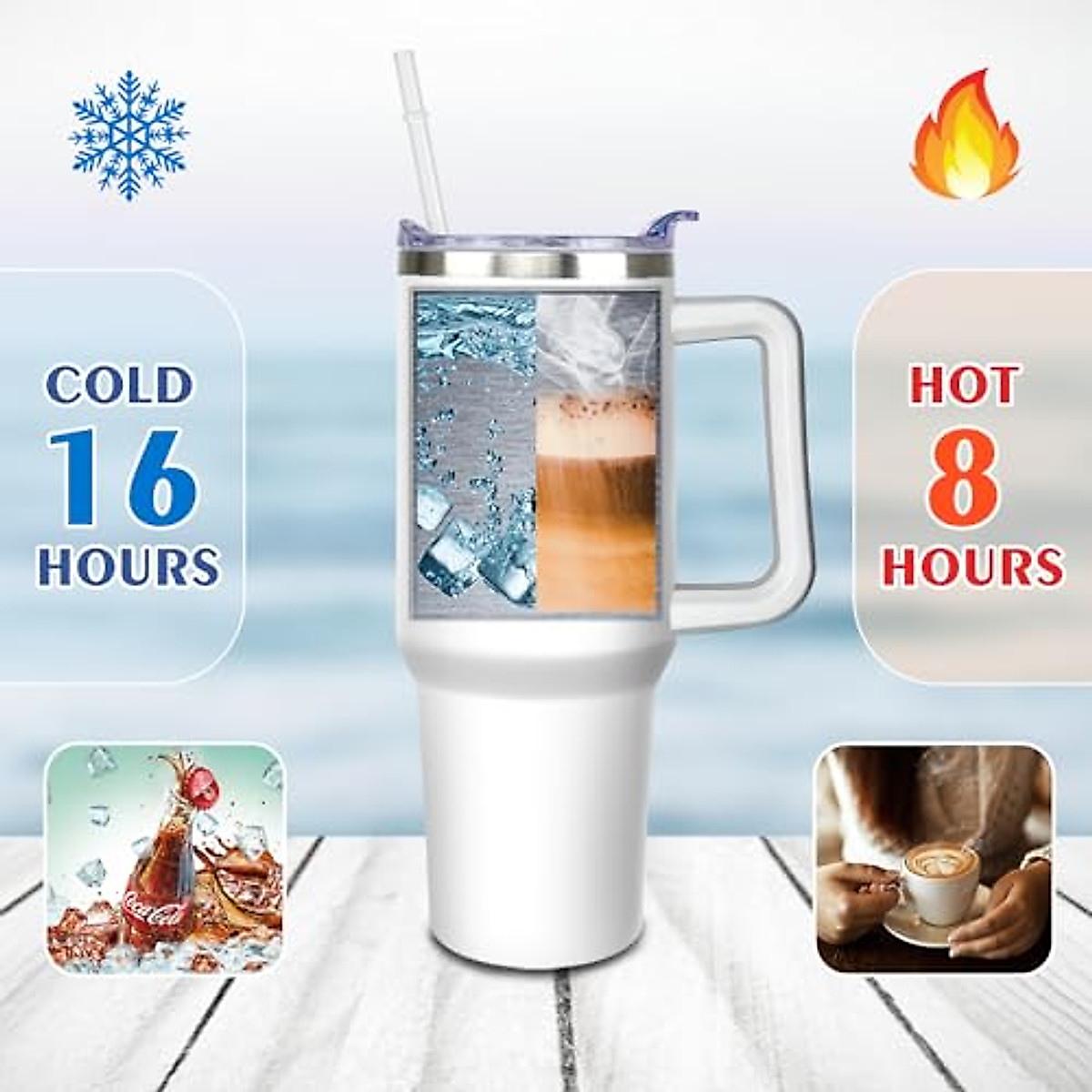 thmasamwr 40oz Teacher Tumbler with Handle, Stainless Steel Teacher Water Bottle Cup, Teacher's Travel Coffee Mug, Thanksgiving,Christmas,Graduation Gifts for Teachers