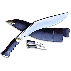 GK&CO. Kukri House Genuine Kukri Knife - 11 Inch Blade World War II Gripper Horn Handle Kukri/Khukuri - Handmade in Nepal