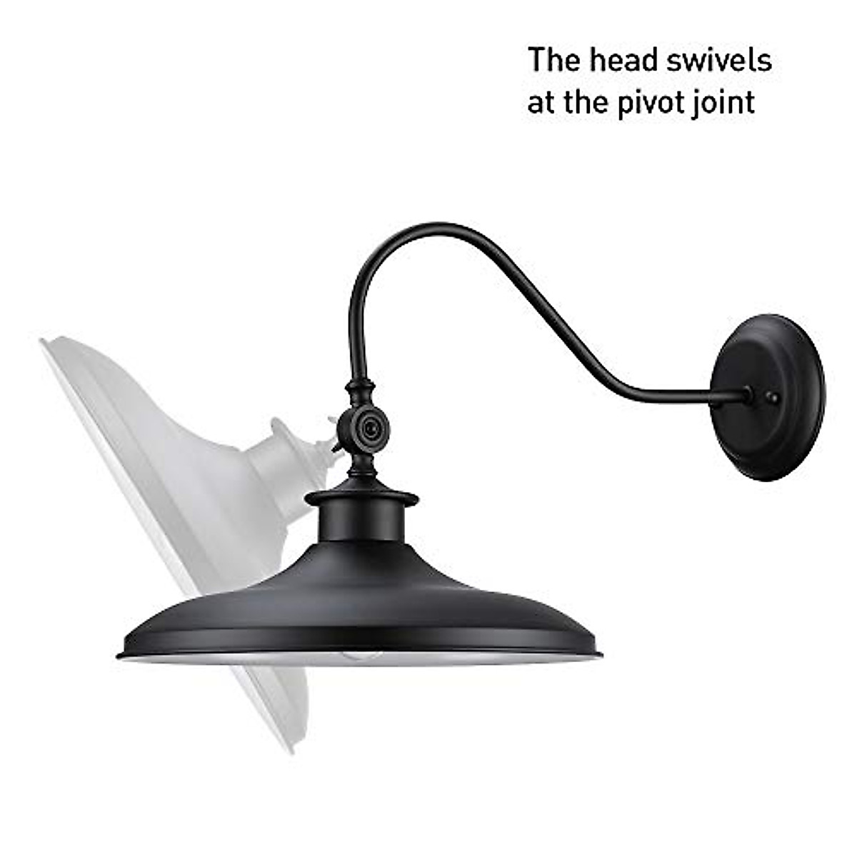 Globe Electric 44095 Aedan 1-Light Swivel Wall Sconce, Black Finish, Bulb Not Included