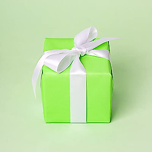 LeZakaa Green Matte Wrapping Paper Roll - Fluorescent Neon Solid Color Paper for Birthday, Valentine's, Mother's Day, Holiday - 17 inches x 32.8 Feet (47.23 sq.ft.)