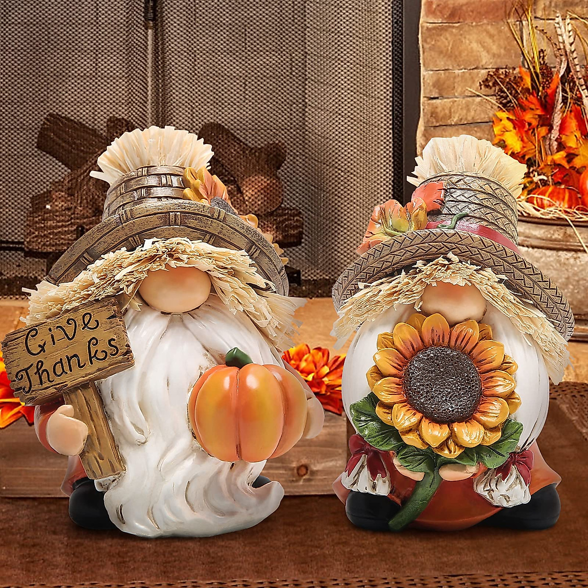 Hodao Fall Thanksgiving Scarecrow Gnomes Table Decorations for Home Creative Thanksgiving centerpieces for Tables Thanksgiving Gifts
