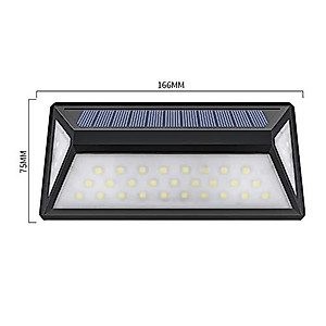 DUTUI Three-Sided Human Body Induction Waterproof Solar Wall Light×2, Home Courtyard Waterproof Solar Street Light, Home Courtyard, Garden Swimming Pool