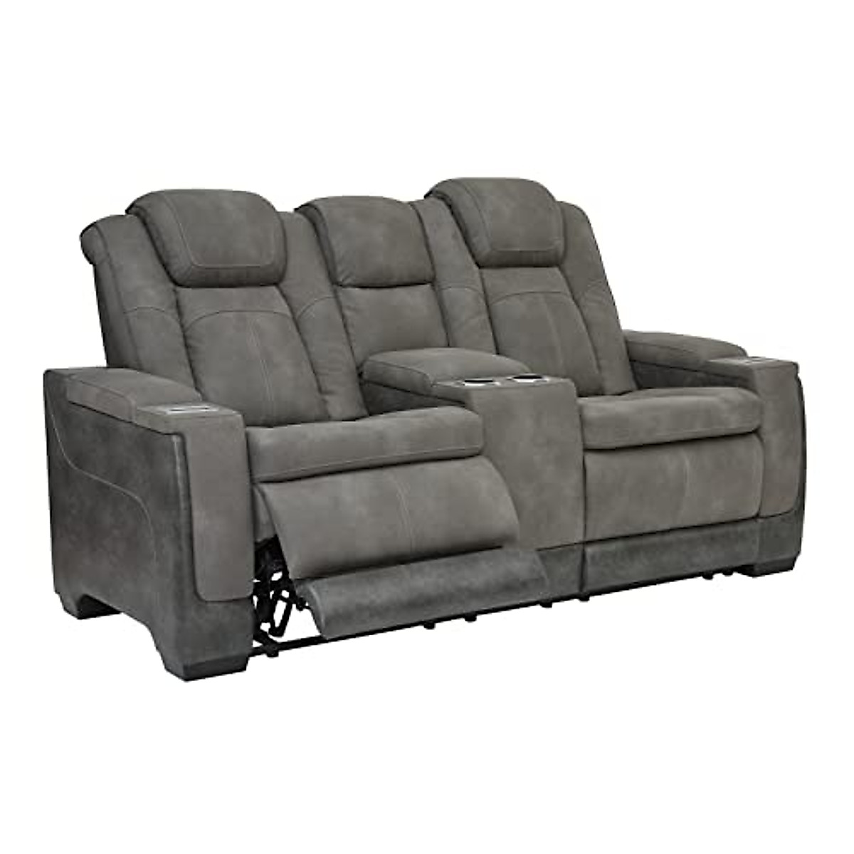 Signature Design by Ashley Next-Gen DuraPella PWR REC Loveseat/CON/ADJ HDRST, 75"W x 40"D x 43"H, Gray
