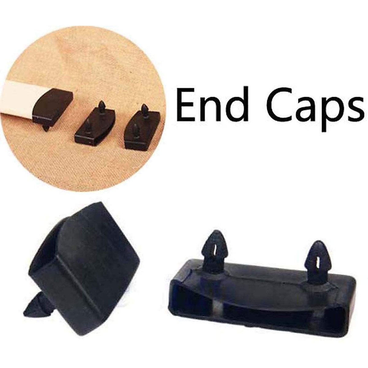 XIAONAN 20Pcs 53mm x 9mm Plastic Bed Slat Cover Replacement Holders End Caps+Centre Caps for Holding Securing Wooden Slats Bed Base,10pcs End Caps + 10pcs Centre Caps