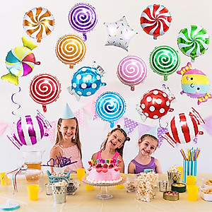 Candy Balloons Candyland Party Decorations - 25pieces Candy Foil Balloons for Kids Sweet Candy Birthday Party Decorations Candyland Baby Shower Supplies