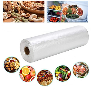 Pinshion Food Storage Bags, 12 x 16 Plastic Produce Bag on a Roll, Fruits, Vegetable, Bread, Food Storage Clear Bags, Bread and Grocery Clear Bags, 350 Bags Per Roll (1 Roll)