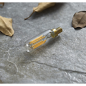 YFXRLIGHT Dimmable T6 Vintage LED Light Bulbs Warm White 2700K,6W Equal 60 watt Light Bulb, E12 Base Candelabra Bulb for Chandeliers,Pendant,Wall scones 6Pack