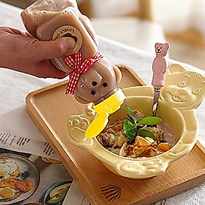 Lainrrew 10 Pcs 8 Fluid Oz Honey Jar, Plastic Bear Honey Bottles Jars Clear Honey Containers Dispenser Honey Squeeze Bottle Juice Bottle with Leak Proof Flip-Top Caps for Storing and Dispensing