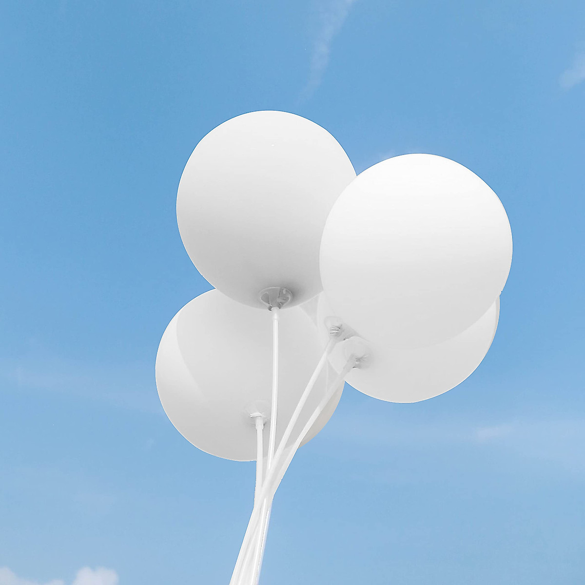 White Balloons 18 Inch 12 Pack Large Latex Party Balloons Round Helium Balloon for Wedding Birthday Party Baby Shower Engagement Anniversary Festival Party Decorations (White Balloons 18 inch)