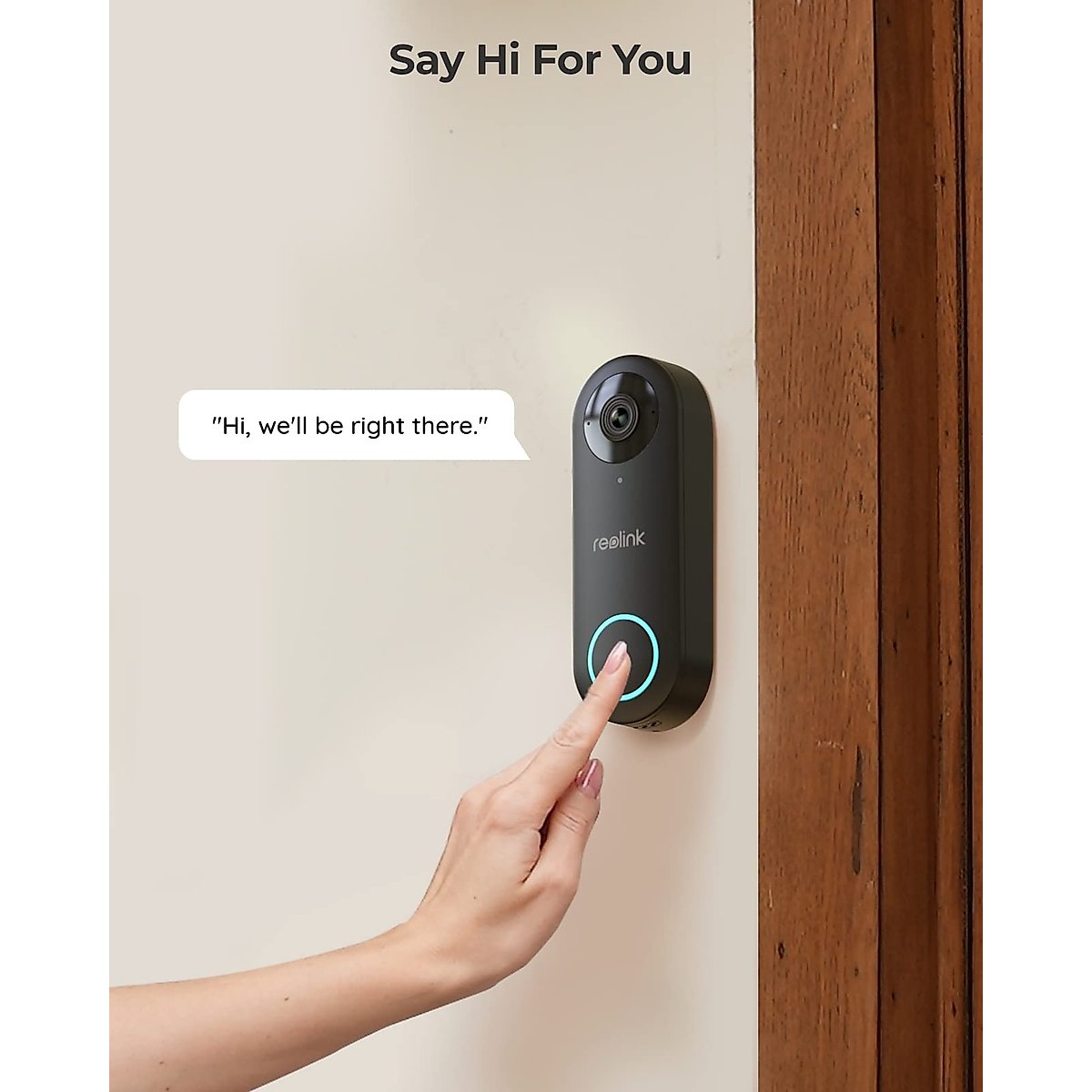 REOLINK Video Doorbell PoE Camera – 180 Degree Diagonal, 5MP IP Security Camera Outdoor with Chime V2, 2-Way Talk, Plug & Play, Secured Local Storage, No Monthly Fee
