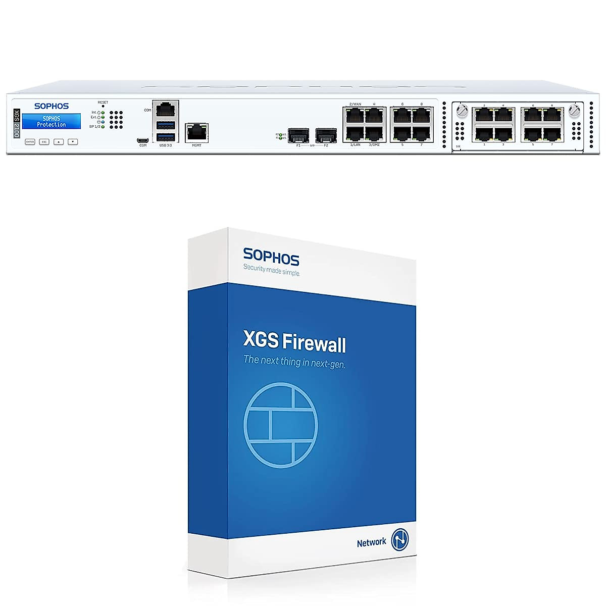 Sophos XGS 2100 Next-Gen Firewall with Standard Protection, 1-Year (US Power Cord) (JG2A1CSUS)