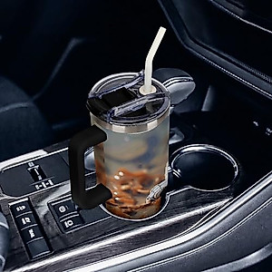 YTLKGFP 40 Oz Large Capacity Car Cup Cut Sea Turtle Tumbler with Handle (Black) Straw Lid Insulated Stainless Steel Water Bottle Travel Mug Leak-proof Car Cup Keeps Cold Or Hot